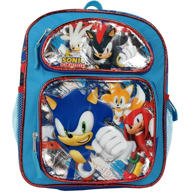 Licensed - Sega Sonic The Hedgehog 16" Canvas Blue School Backpack ...