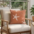 26x26 Pillow Covers Set of 2, Vintage Burnt Orange Starfish Square ...