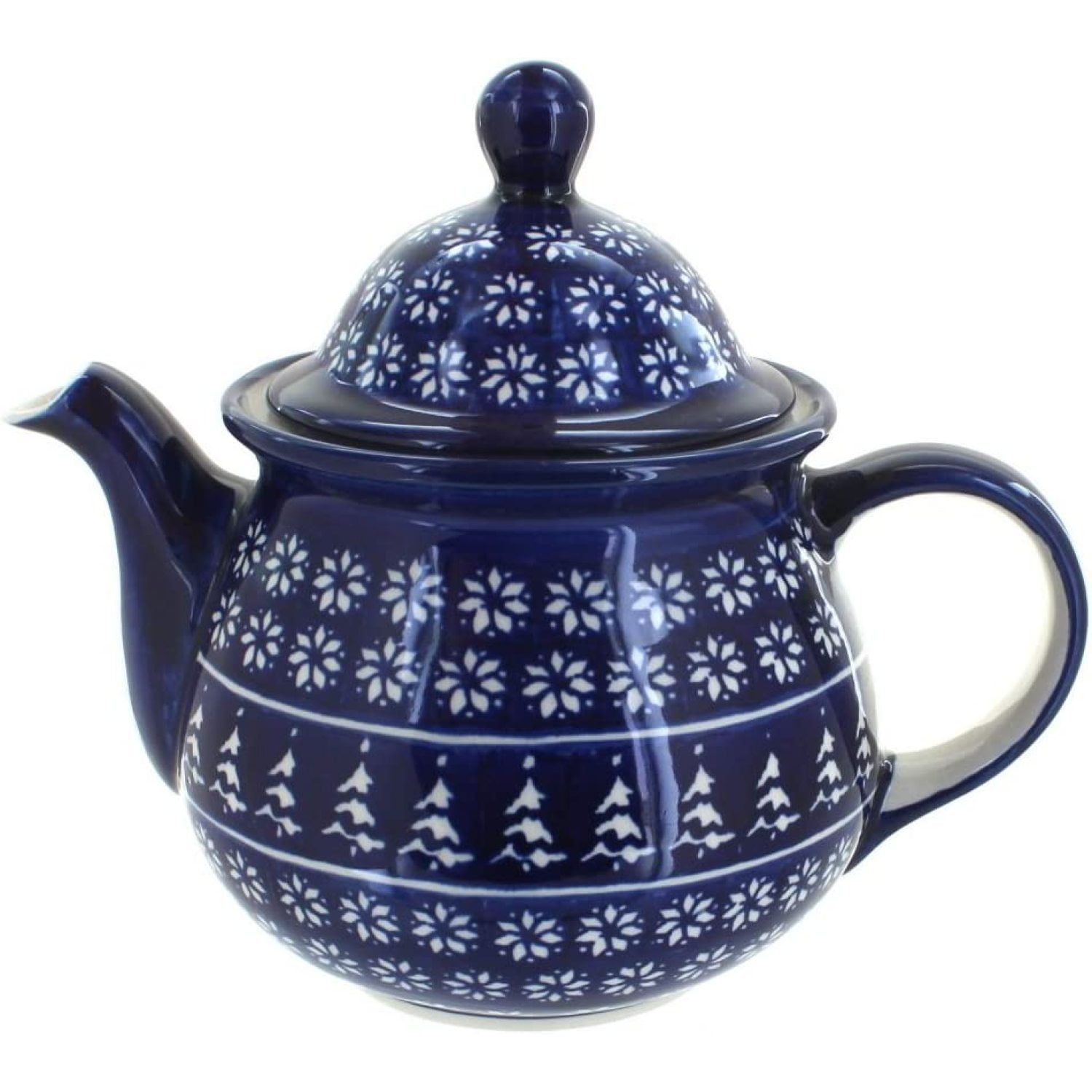 Blue Rose Polish Pottery Winter Nights Large Teapot - Walmart.com