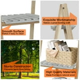Fionafurn A-Shaped 5-Tier Bookshelf, Modern Wooden Ladder Shelf Open ...