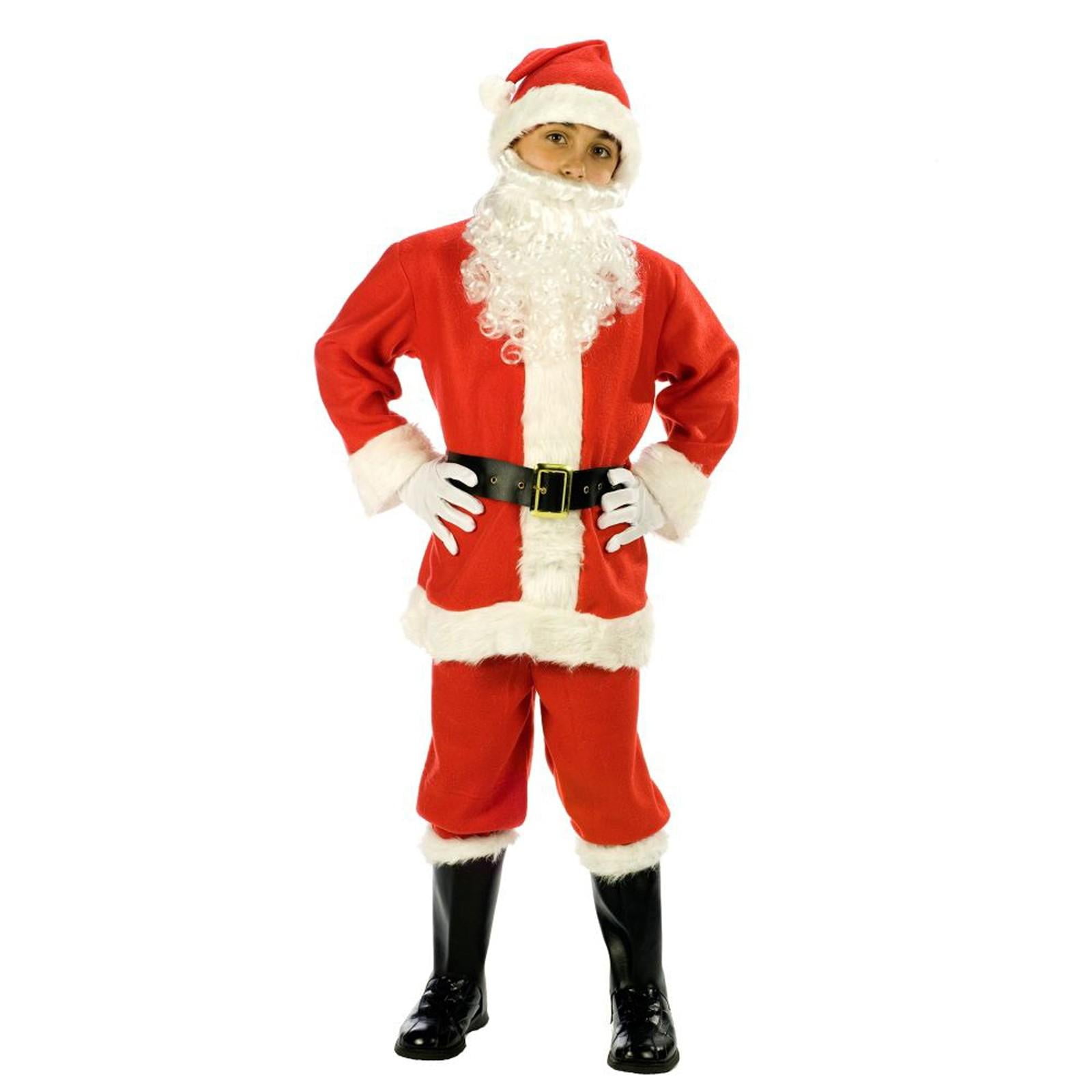 Child Flannel Santa Suit Costume - Walmart.com