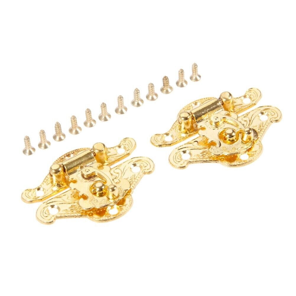 Antique Gold Jewelry Box Lock Latch Hasps Zinc Alloy Decorative ...