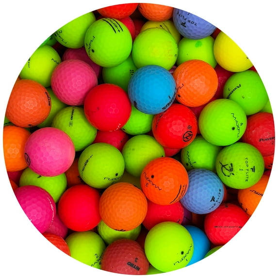 Pre-Owned Matte Mixed Recycled Golf Balls, Color, 50 Pack, 3A/4A Grade ...