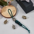 4Pcs 2 Colors Outdoor EDC Tool Brass Parachute Rope European Beads ...