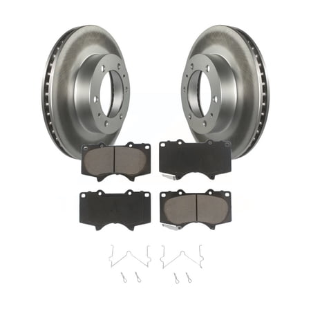 Transit Auto - Front Coated Disc Brake Rotors And Ceramic Pads Kit For ...
