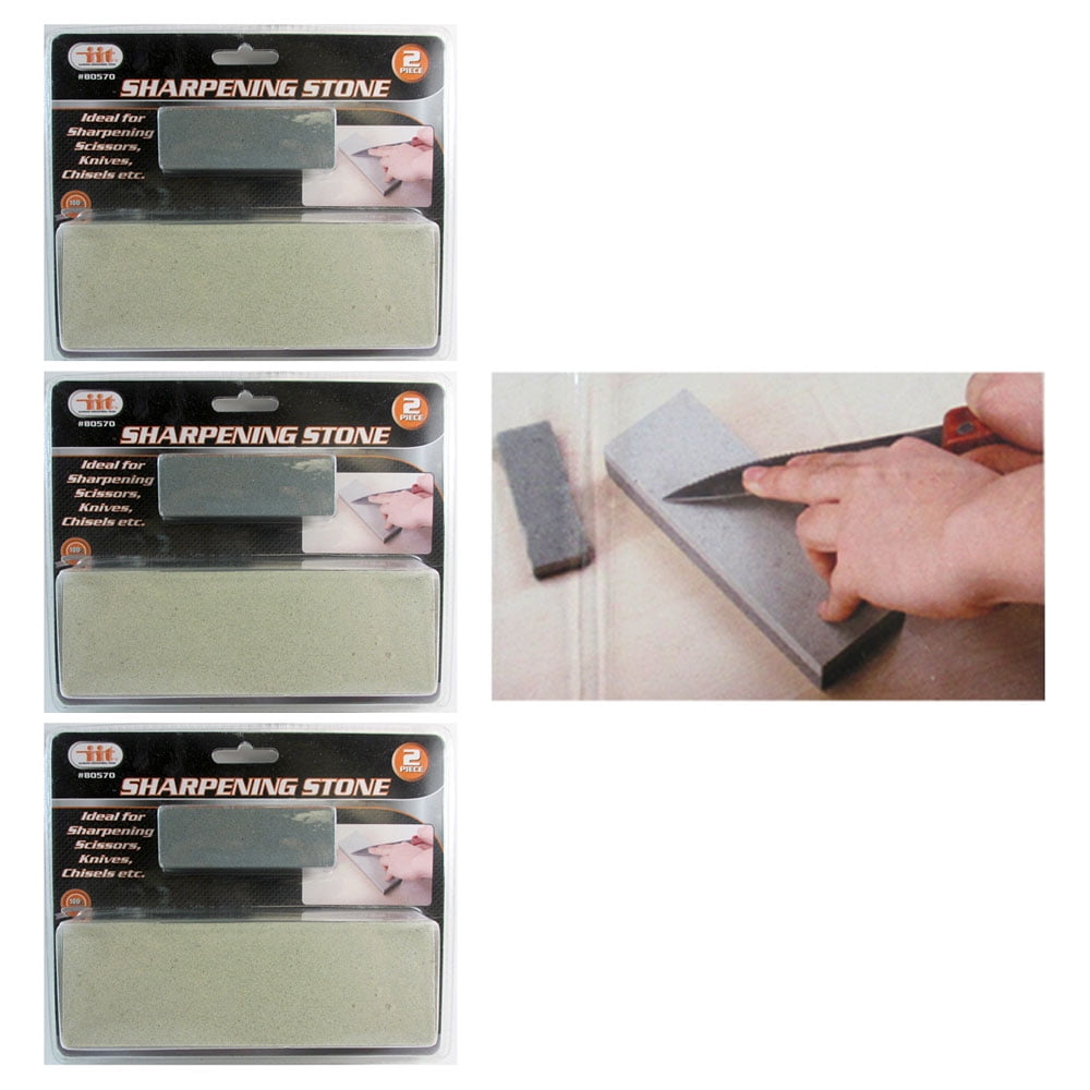 3 Sharpening Stone Knife Blade Sharpener Fishing Scissors Straight ...