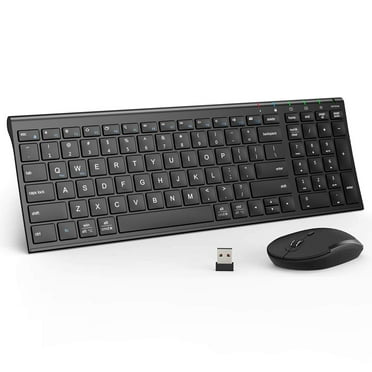 Logitech Slim Wireless Keyboard & Mouse - Compact, Ultra Quiet, 2.4 GHz ...
