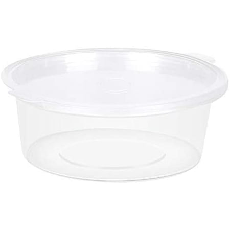 3 OZ Plastic Food Storage Containers Disposable Portion Cups with Lids ...