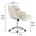 Ergonomic Swivel Office Chair with Electroplated Silver Metal Base ...