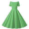snilers Girls Vintage 1950s Dress Double Breasted Short Sleeve Polka ...