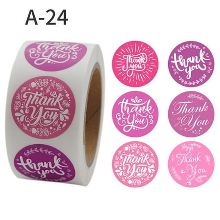 HEIBIN 400pcs 1'' Thank You Stickers 8 Floral Designs of Thank You ...