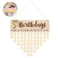 OUNONA Wooden Block Calendar with Birthday Reminder Printed Letters for ...
