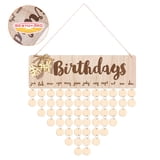 OUNONA Wooden Block Calendar with Birthday Reminder Printed Letters for ...