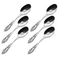 6 Pc Stainless Steel Dinner Spoons Flatware Set Silverware Cutlery Soup ...