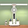 NFTIGB Dual-Head LED Desk Lamp with Cooling Fan, Digital Clock ...