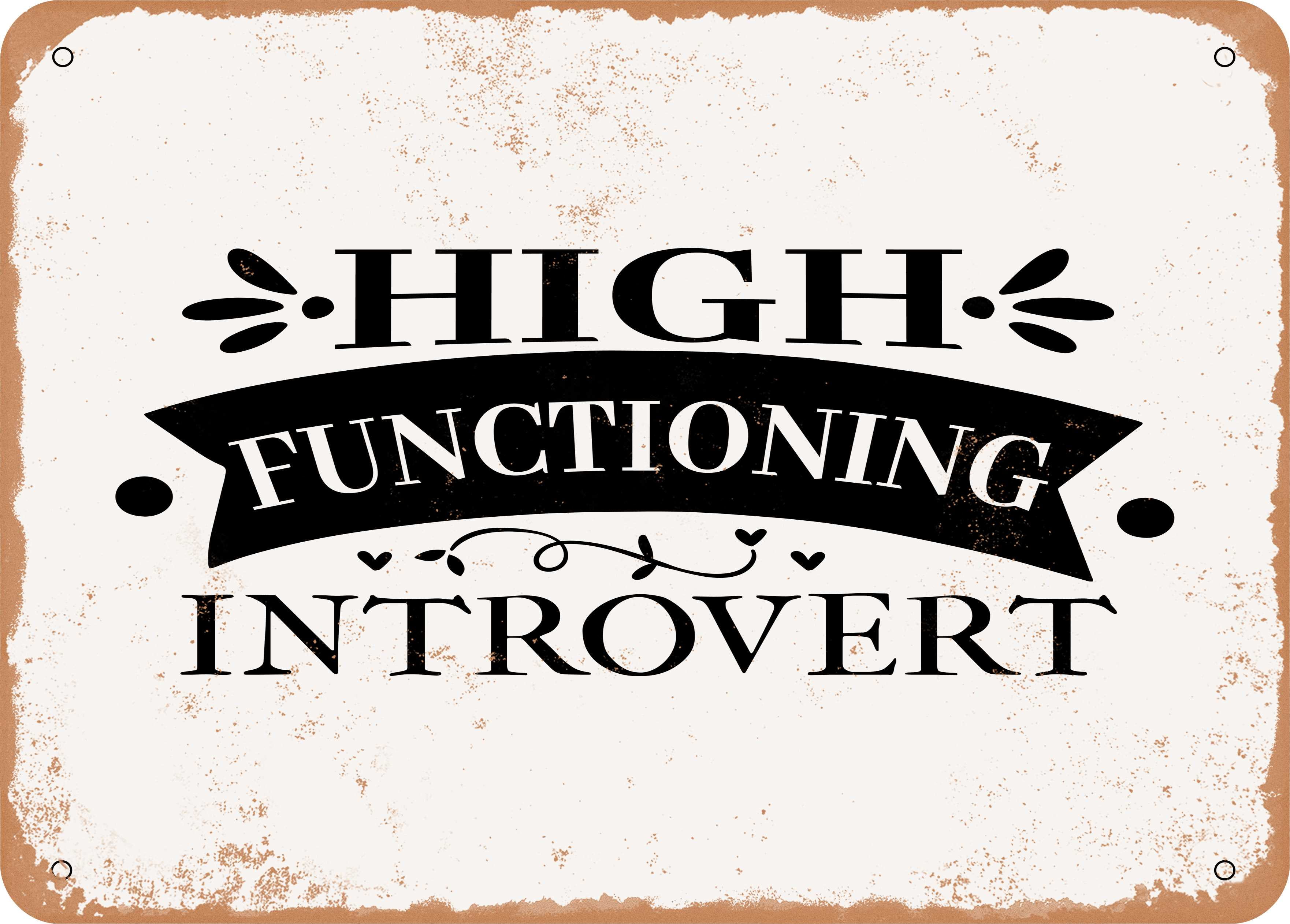 7 x 10 METAL SIGN - High Functioning Introvert - 2 - Vintage Rusty Look ...