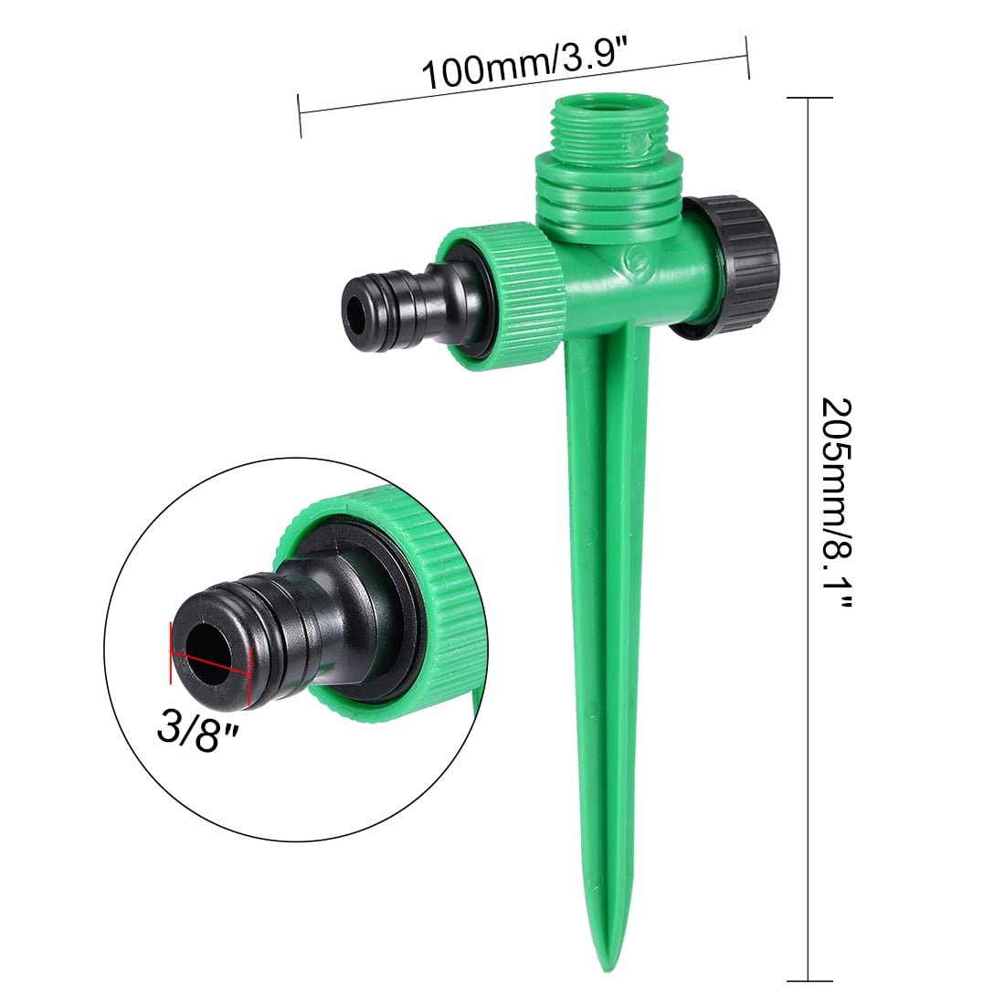 ABS Plastic Spike Base with 1/2 Inch BSP for Impact Sprinkler Heads, 5 ...