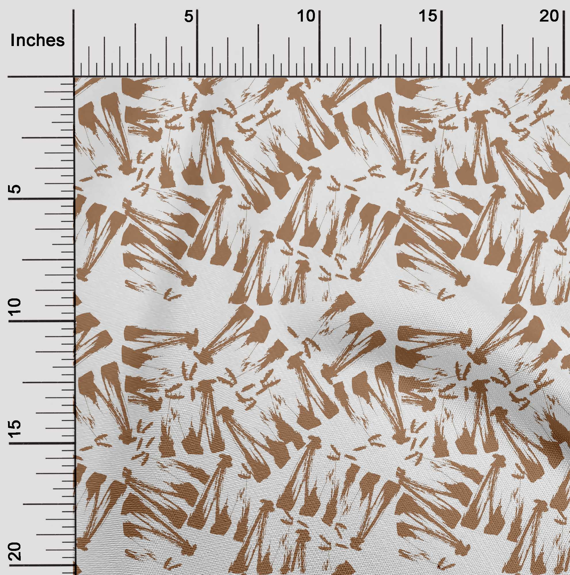 oneOone Cotton Poplin Brown Fabric Texture Watercolor Sewing Material ...