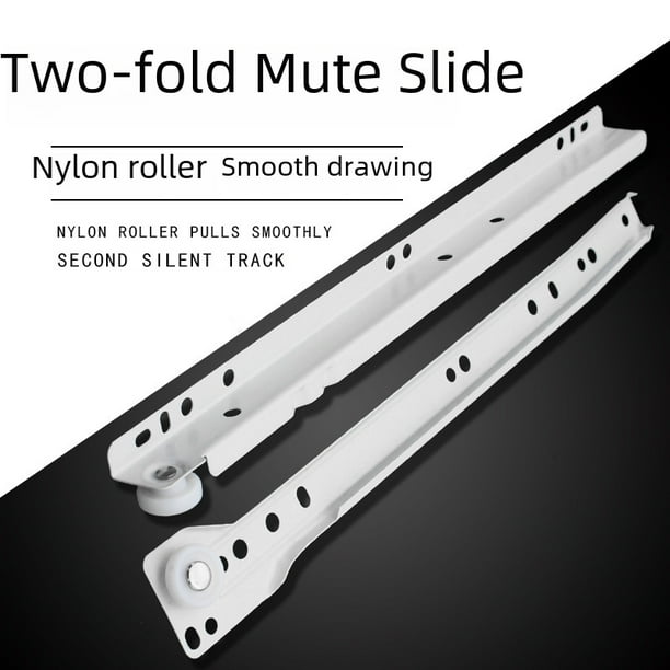 Furniture silent roller Guide white bottom cabinet drawer track powder ...