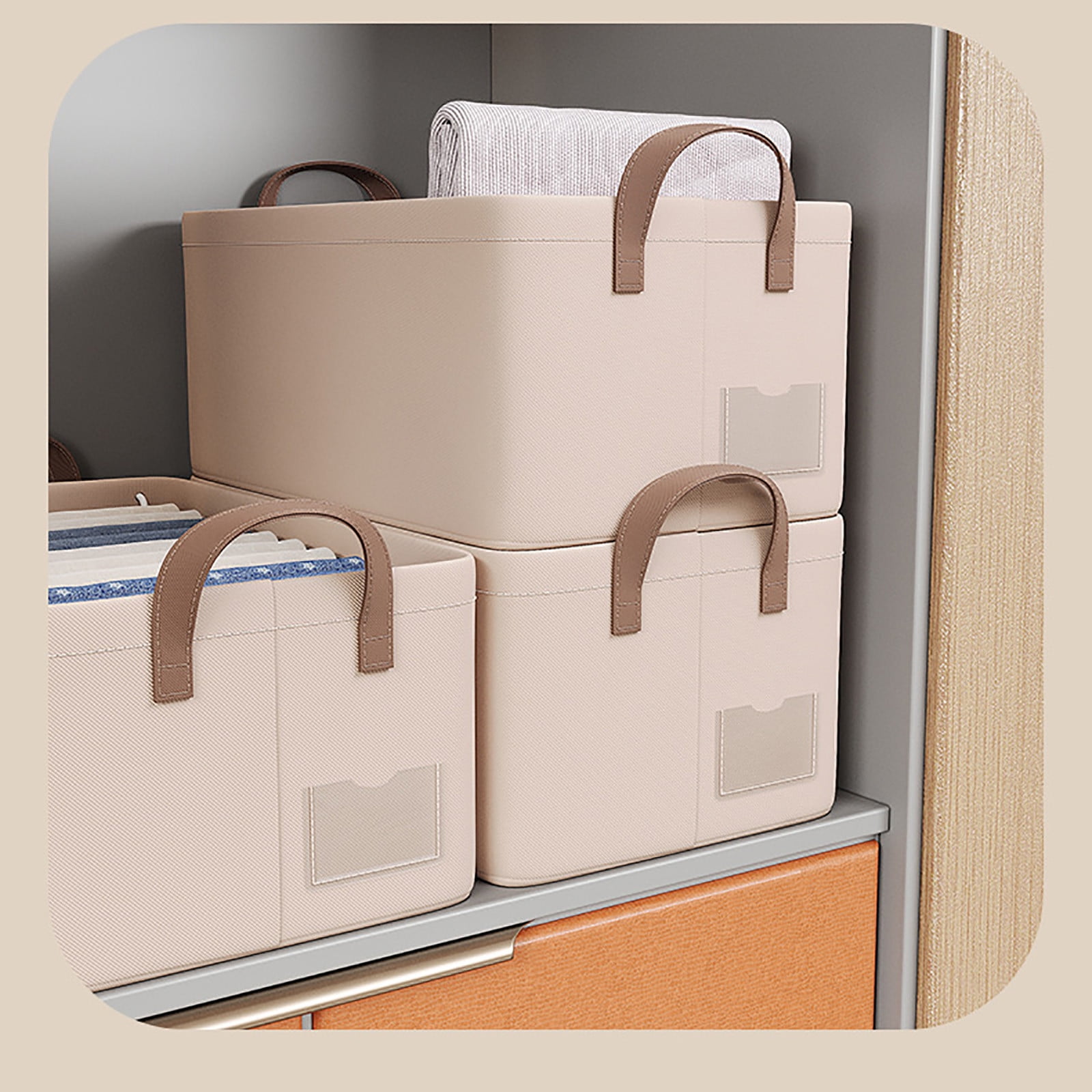 Caja de almacenamiento plegable de tela | Gran capacidad 18.5x11x7.9 ...