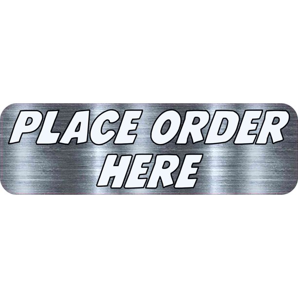 10in x 3in Gray Place Order Here Magnet Magnetic Business Signs Magnets ...