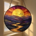 Decorative Round Window Hanging – Sunset River Glass Artwork - Walmart.com