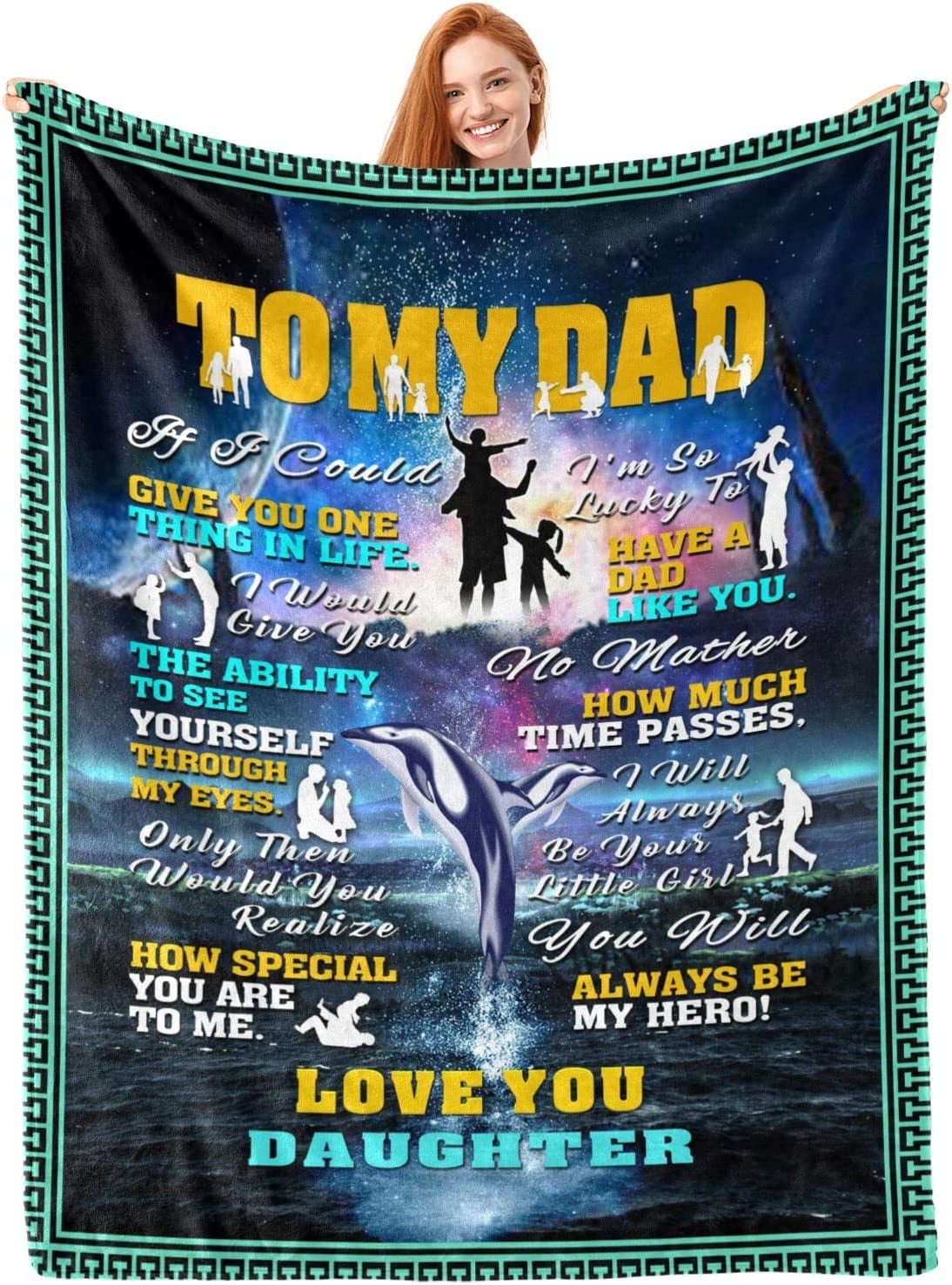 to My Dad from Son Daughter Flannel Blankets, for Dad Flannel Fleece ...