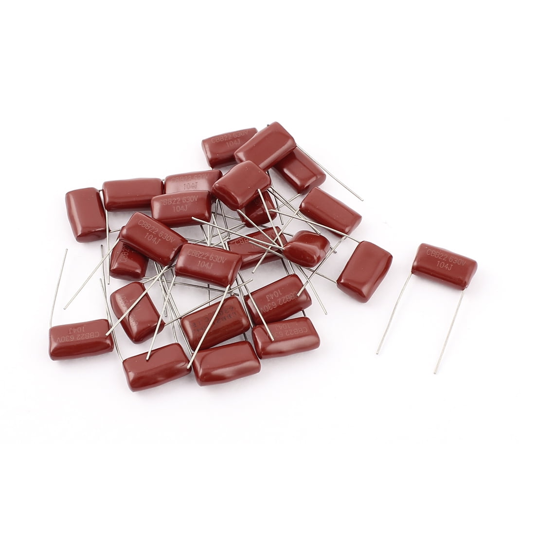 24pcs 630V 0.1uF Polypropylene Film Capacitor CBB22 - Walmart.com ...