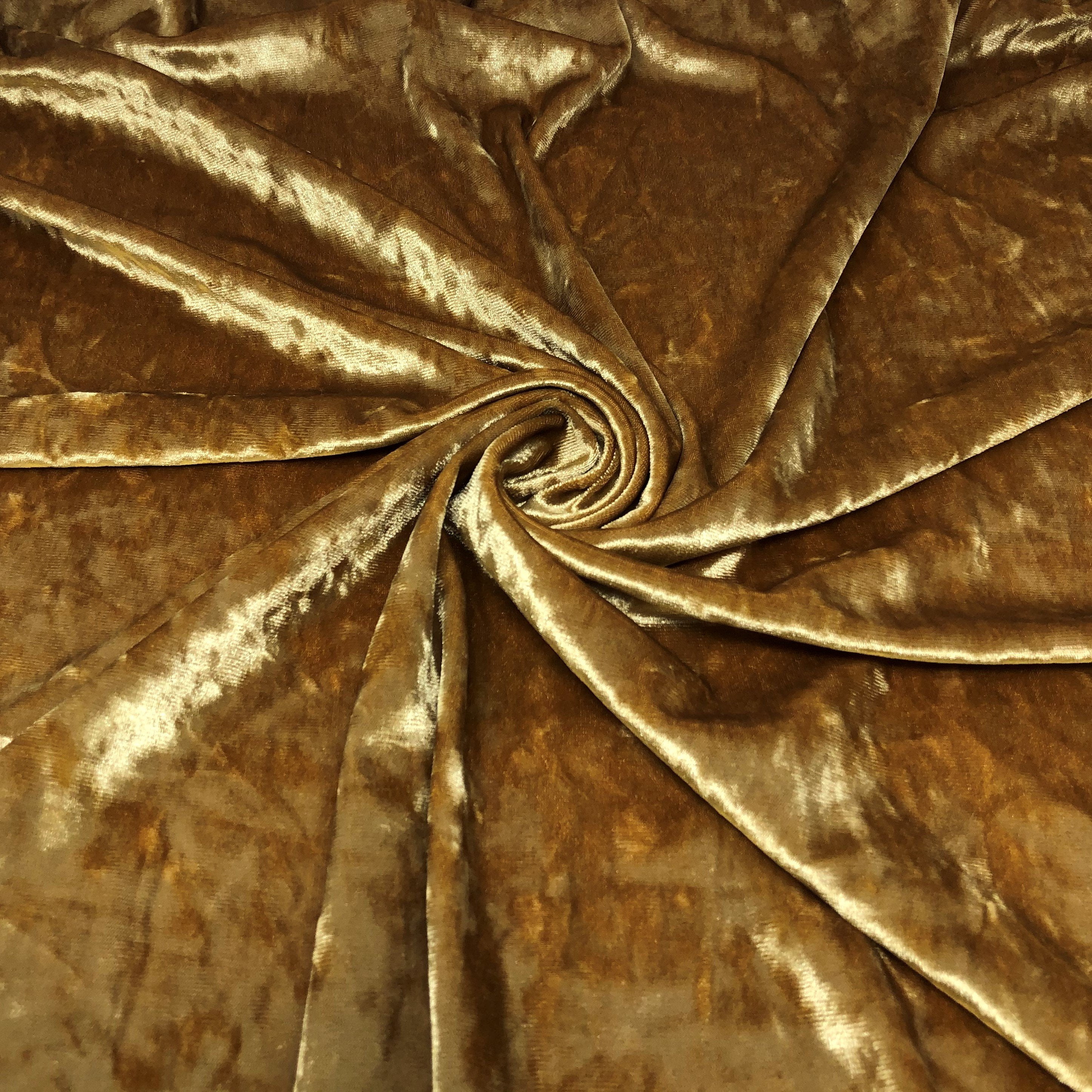 Gold Crushed Stretch Velvet Solid - Walmart.com - Walmart.com