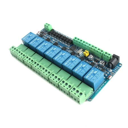 Modbus RTU 8 Channel 12V Relay Output Board Module Switch Input RS485 ...