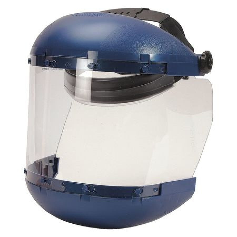 Sellstrom S38140 Blue Plastic Crown/Chin Guard and Clear Anti-Fog ...