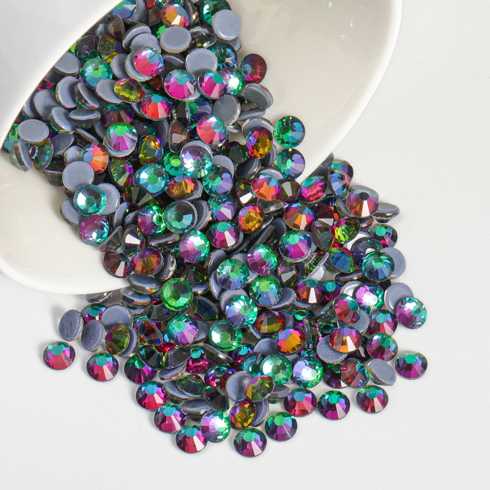 Beadsland 1440pcs Hotfix Rhinestones for Crafts Green volcano, SS16, 3. ...