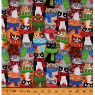 Cotton Cat Paw Prints Beige Cats Kittens Kitty Pets Animals Cotton ...