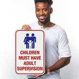 Pool Sign, Children Must Have Adult Supervision Sign, - Walmart.com