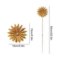 QuanTara Rustic Metal Daisy Garden Stake – Weathered Iron Flower Yard ...