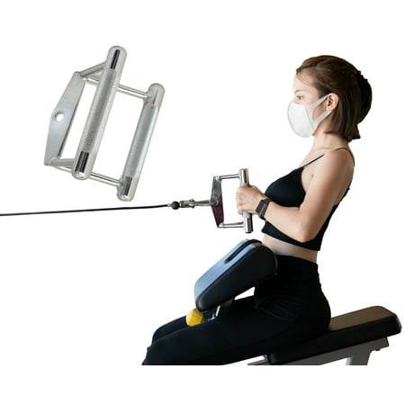 X Factor Deluxe Double D Handle with Rubber Handgrips Seated Row Double ...