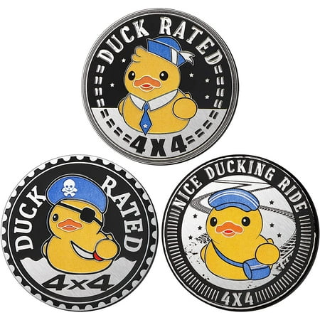 Duck Rated Car Emblem 4 x 4 Metal Car Badge 3D Metal Automotive Badges ...