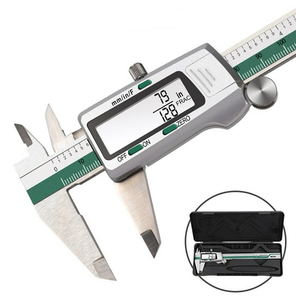 NEIKO 6 Inches Digital Caliper, Stainless Steel, Large LCD, Metric ...