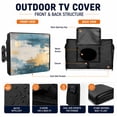 Absstract Color Block Outdoor TV Cover 70 to 75 Inch Gold Blue Gradient ...