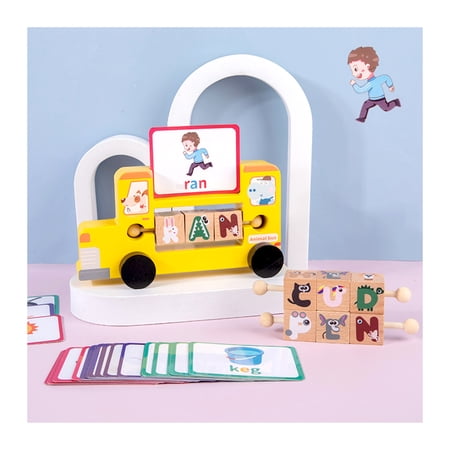 Rotating Letter Puzzle for Kids Montessori Spinning Alphabets Spelling ...