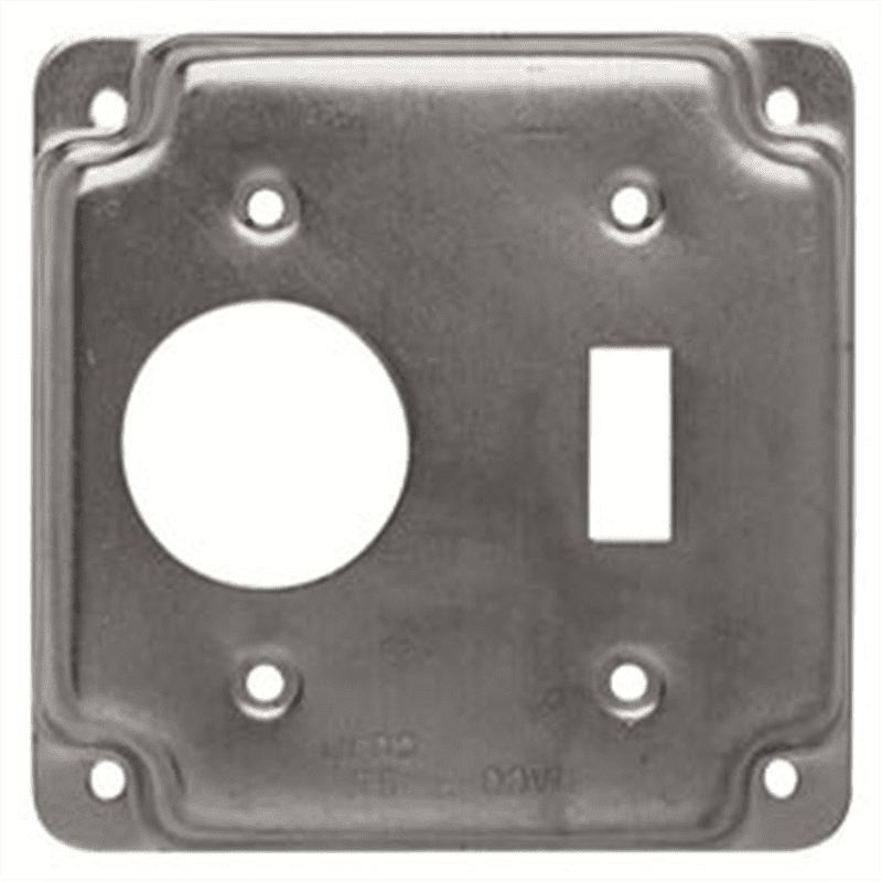Raco 805C 1/2" Raised Square Cover with (1) Toggle Switch, (1) 1.41 ...