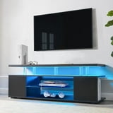 63" Gaming TV Stand with LED Lights – Modern Media Console for 70" TVs ...