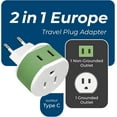 OREI Euro Power Adapter for US and Various Countries - 3 Pack with 2 ...
