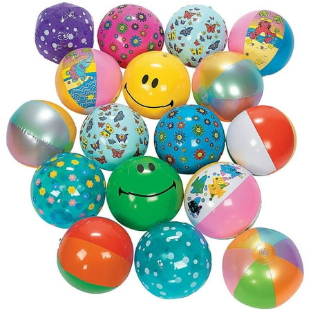 Bulk Beach Ball Assortment, Includes 25 Inflatable Balls - Pool Toys ...
