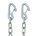 Trailer Safety Chain, 1/4" x 72", Latching S-Hooks, Peerless Chain ...