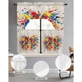 Ballerina Kitchen Curtains Set for Windows 3 Piece Cafe Curtains 36 ...
