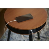 DecorTech Round End Table with Bluetooth Speaker and USB Charging Port ...