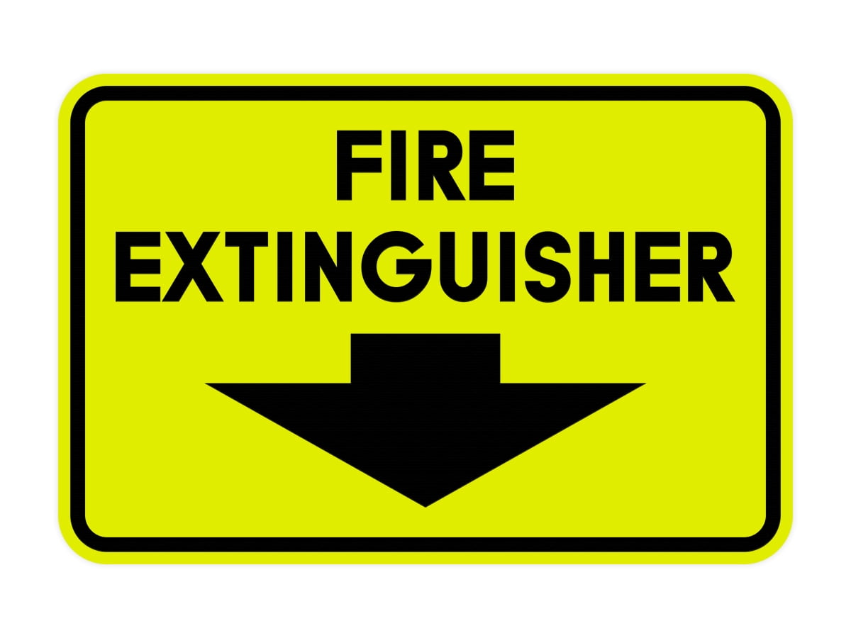 Classic Framed Fire Extinguisher (Yellow / Black) - Medium - Walmart.com