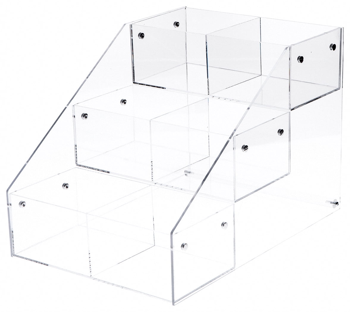 Plymor Clear Acrylic 3-Tiered 78-CD Display Tray, 12.625" W x 18" D x ...