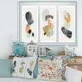 Designart Minimalistic Compostion of Organic Shapes I FLOAT FRAME WALL ...